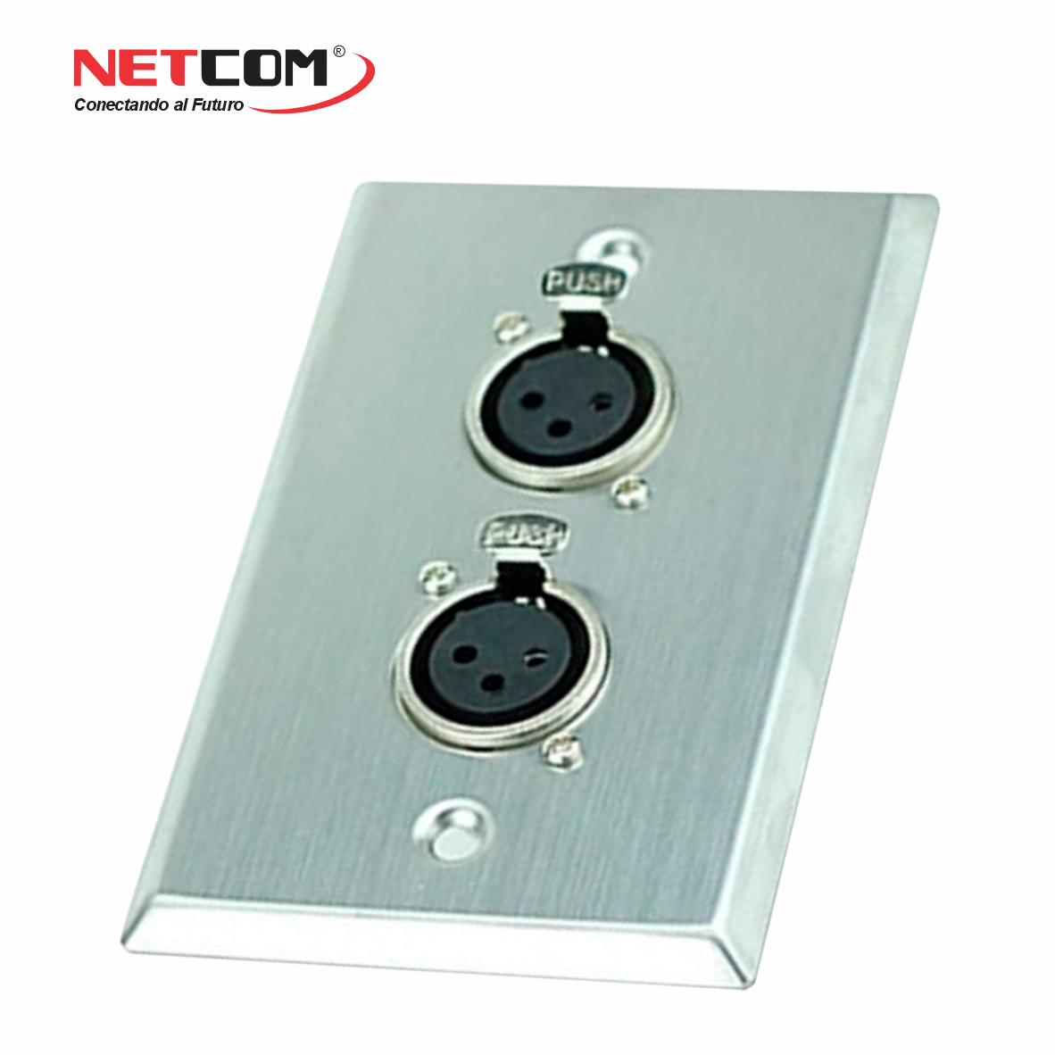 Placa de Montaje 2 XLR Hembra 3 Pines – NETCOM