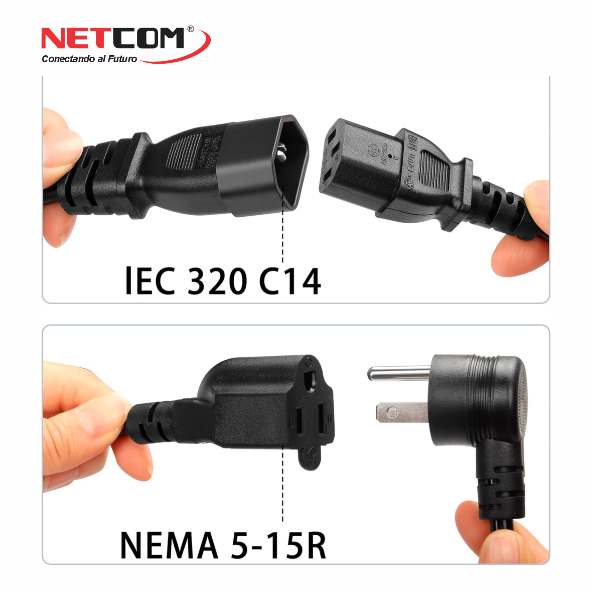 Cable Poder C14 a Nema 5-15R de 1.80 Metros – NETCOM